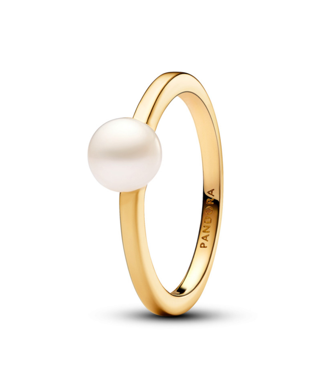 Inel Placare Aur Galben 14K Perla de Cultura PANDORA