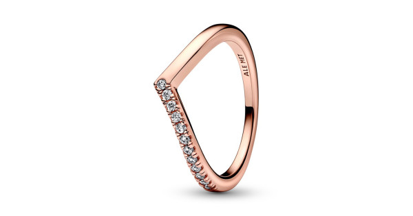 Inel Placare Aur Roz 14K CZ PANDORA