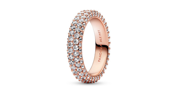 Inel Placare Aur Roz 14K CZ PANDORA