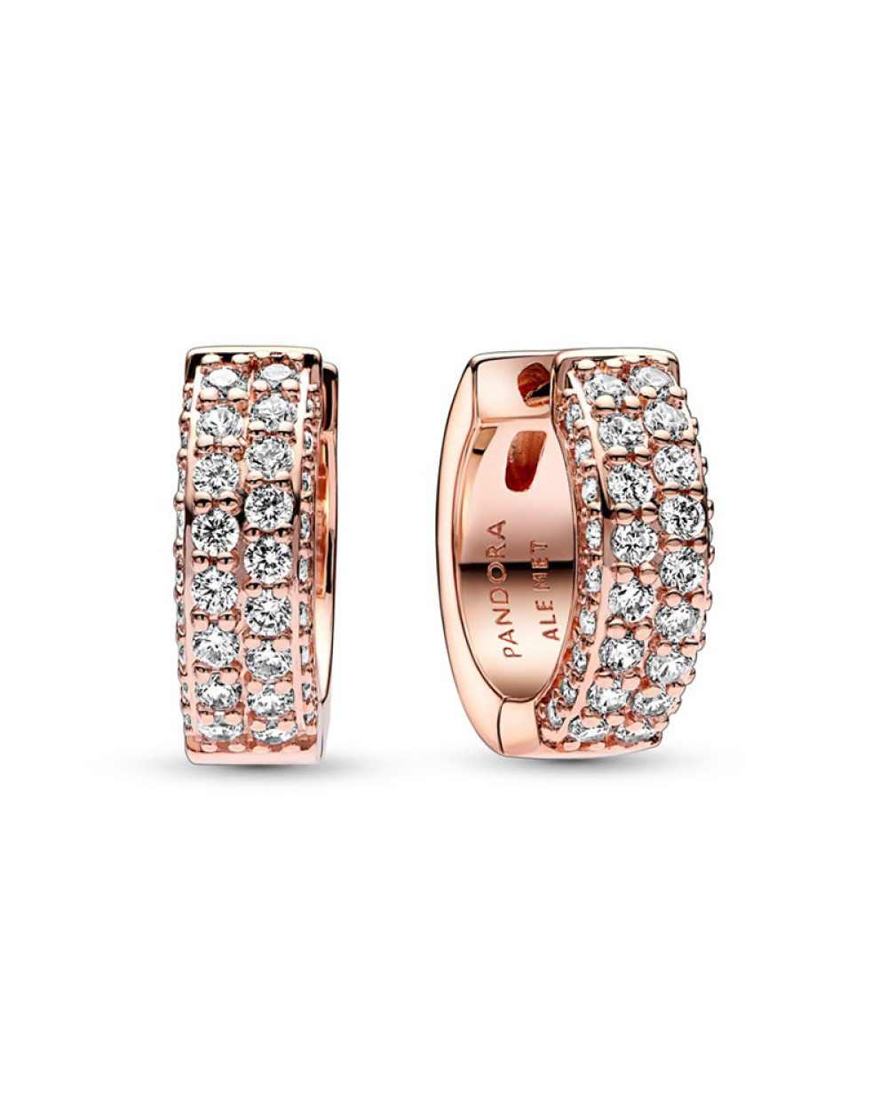 Cercei Placare Aur Roz 14K CZ PANDORA