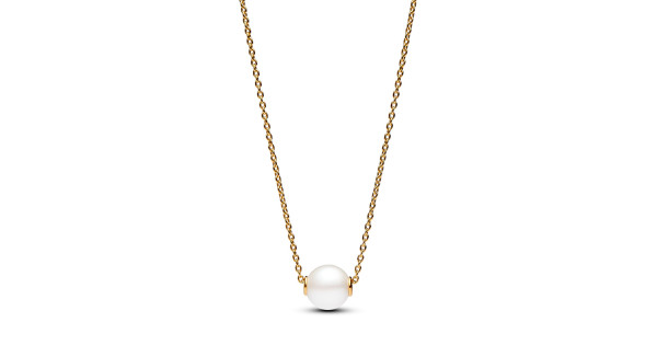 Colier Placare Aur Galben 14K Perla de Cultura PANDORA