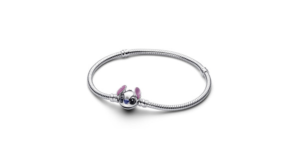 Bratara Disney Stitch Argint 925 Email Violet, Negru si Albastru PANDORA