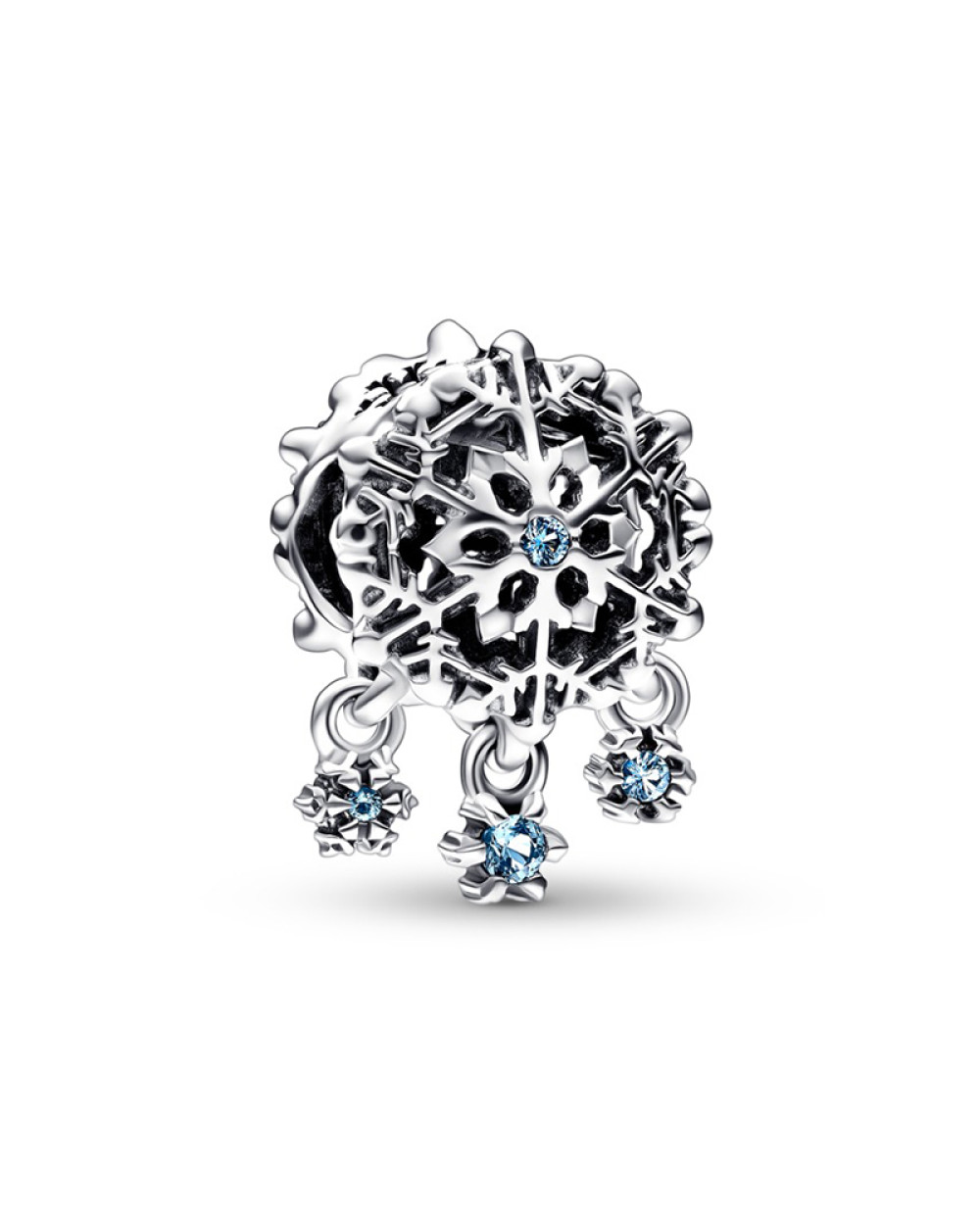 Talisman Fulg de Zapada Argint 925 Cristal Albastru PANDORA