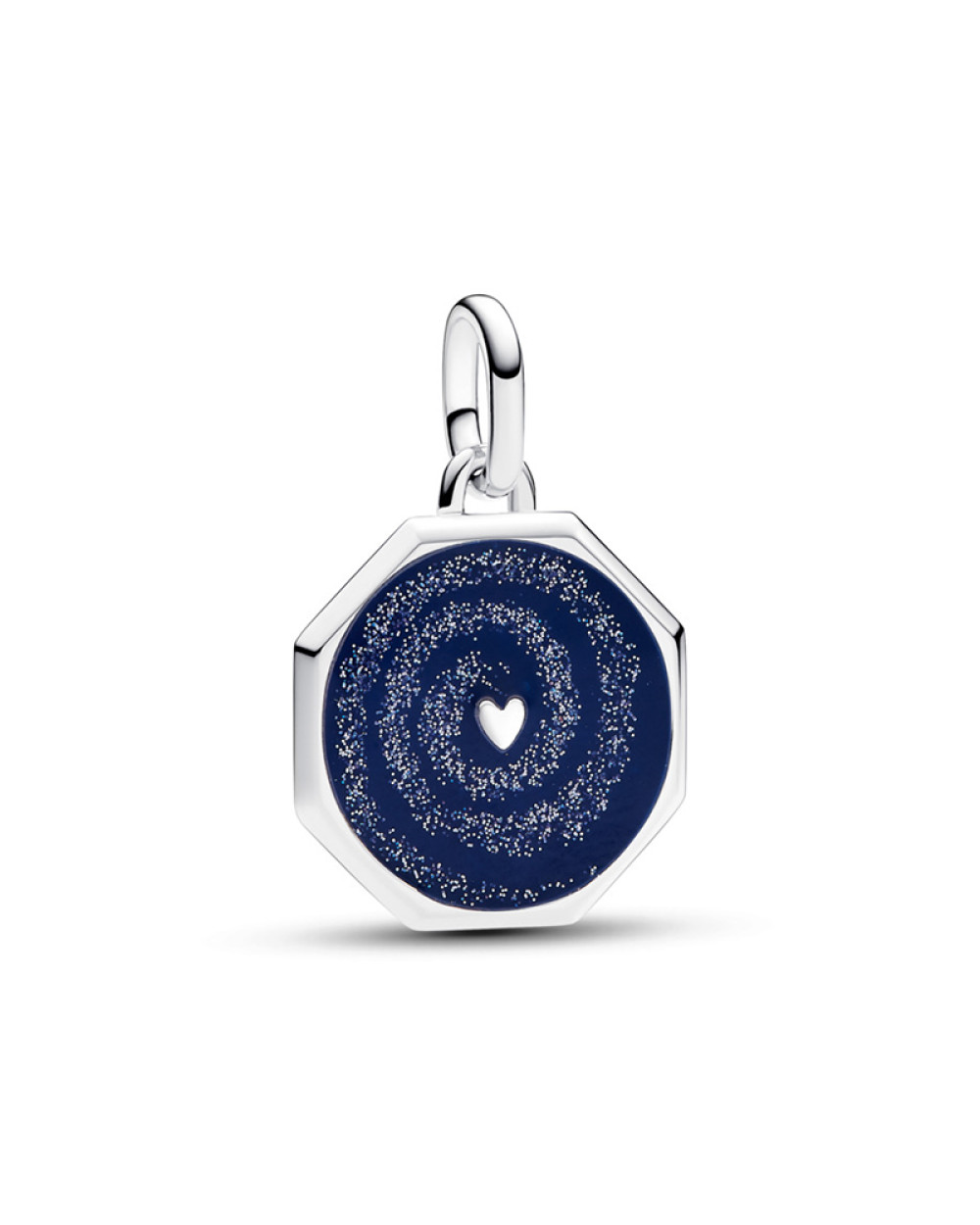 Medalion Octagon Inima Pandora ME Argint 925 Email Albastru PANDORA