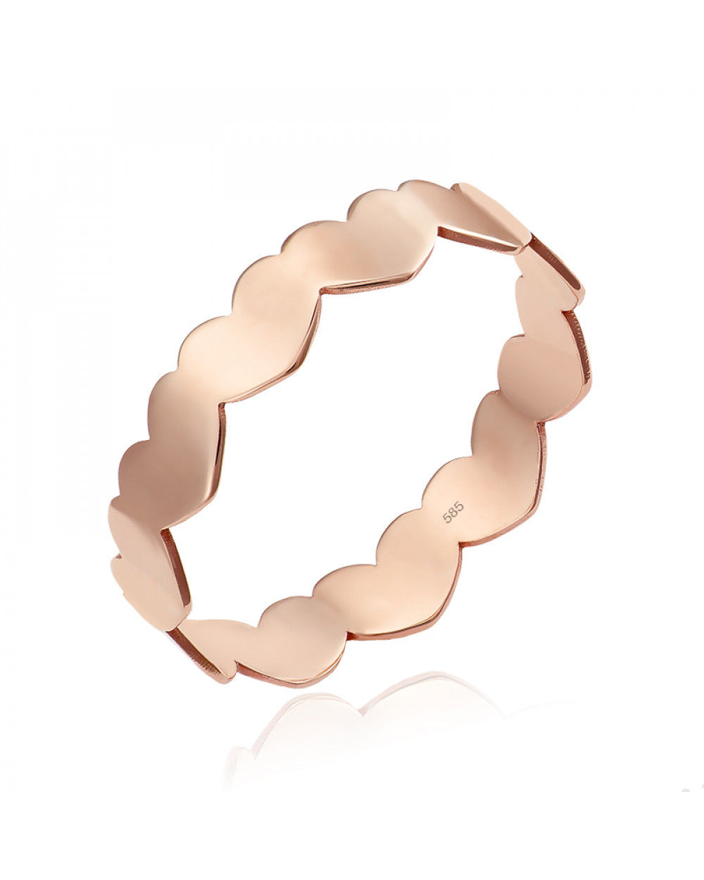 Inel Inimioare Aur 14k SABRINI