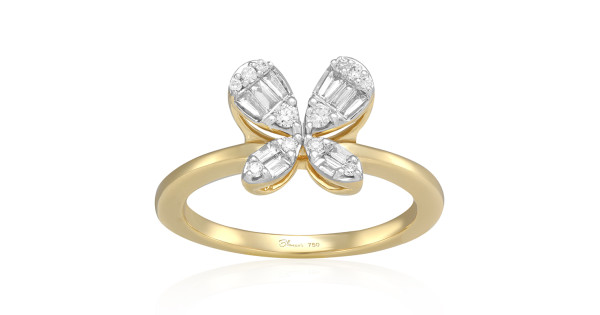 Inel Fluture Aur 18k Diamante BLANCO'S